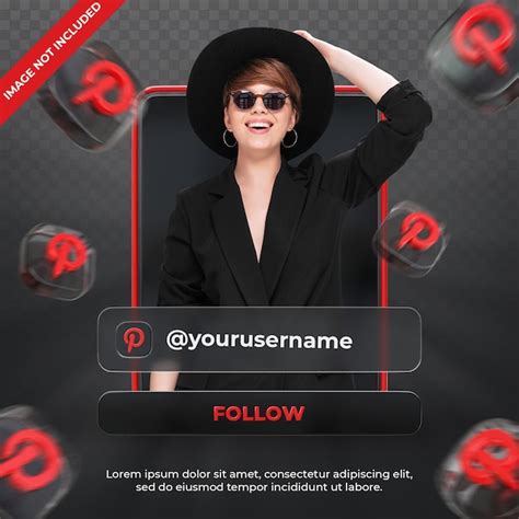 Perfil De Icono De Banner En Etiqueta De Representación 3d De Tiktok