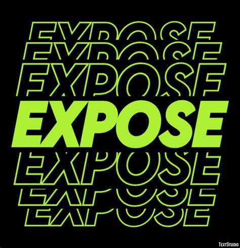 expose text effect and logo design word