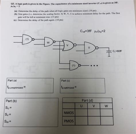 solved 22 a logic path is given in the figure the