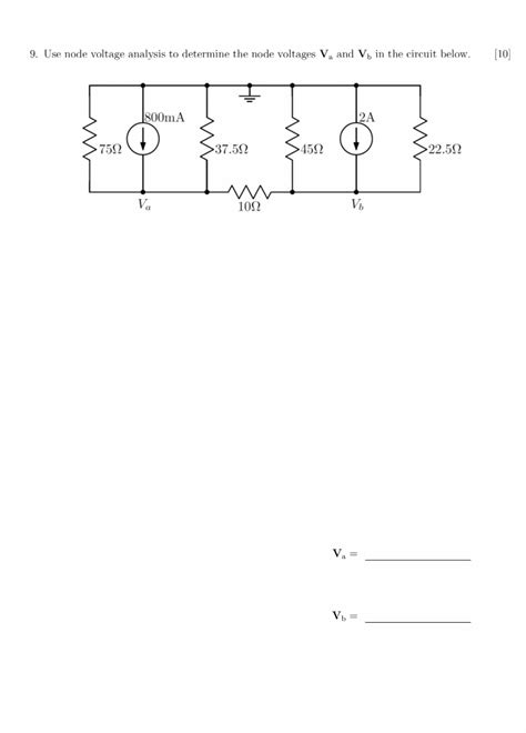 Solved Use Node Voltage Analysis To Determine The Node Chegg