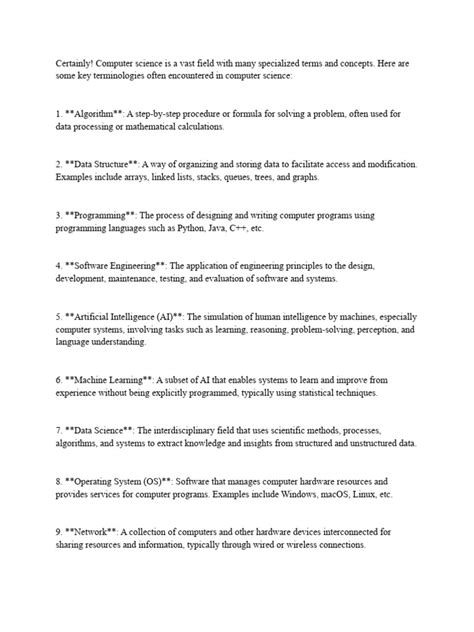 Computer Termenolg Pdf Computer Programming Computer Science