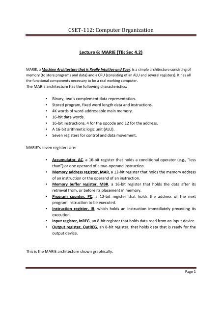 Chapter 6 Handout