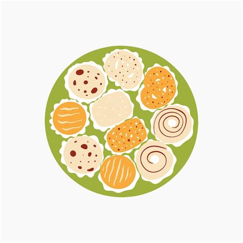 Premium Vector Butter Cookies Illustration