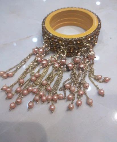 Golden Bridal Wear Ladies Brass Bangle Set Size 55inch 4 Piece At