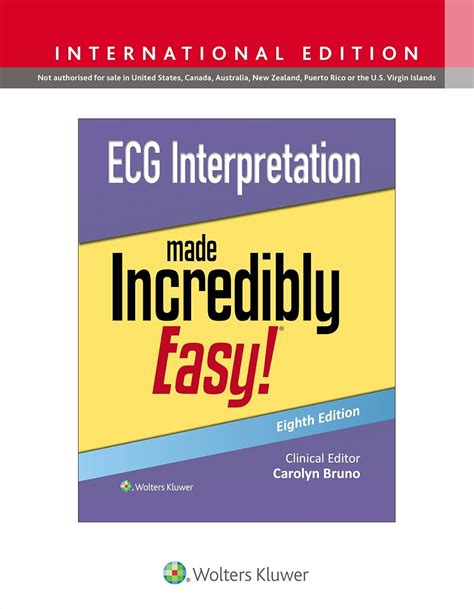 Buy Ecg Interpretation Made Incredibly Easy Incredibly Easy Series
