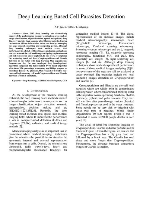 Deep Learning Based Cell Parasites Detection Deepai