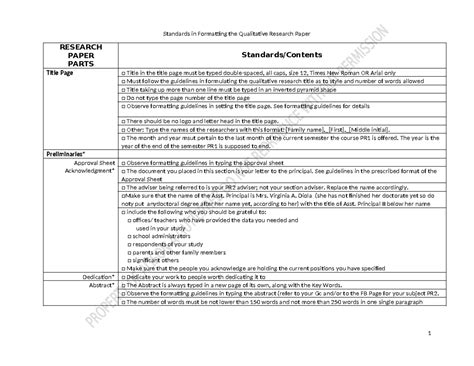 Standards In Formatting The Qualitative Research Paper Standards In Formatting The Qualitative