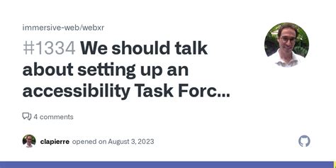 We Should Talk About Setting Up An Accessibility Task Force Within This