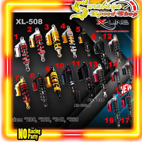 Jual Xline Shockbreaker Belakang Tipe Bebek Legenda Supra Grand Tabung Atas L L L