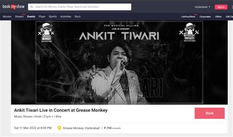 Ankit Tiwari To Perform In Hyderabad Date Ticket Prices Venue
