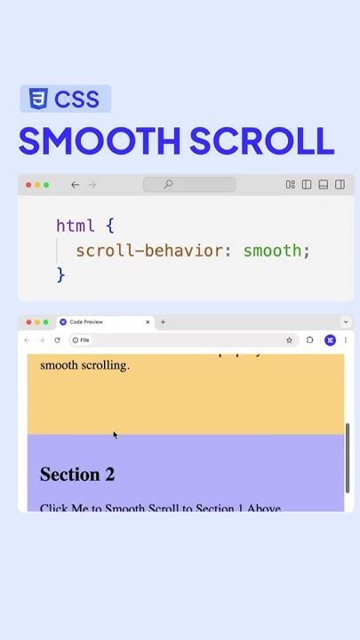 🔄 Css3 Smooth Scroll With Html5 Elevate User Experience 🚀💻 Shorts