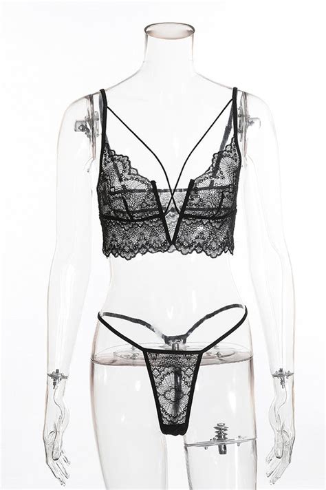 Lace Halter Sexy Lingerie Set Orro Shop