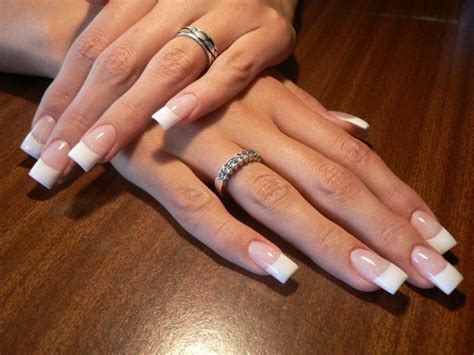 Long Acrylic French Manicure Acrylic Nails Ongles Gel French French