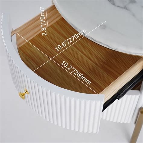 Free Shipping On Yelly Modern Round End Table With Storage Drawers