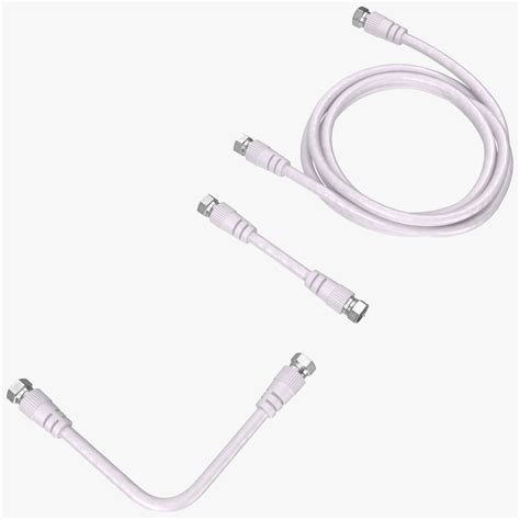 Coaxial Cable Connector And Extender Set Gold Plated 3d Model 19