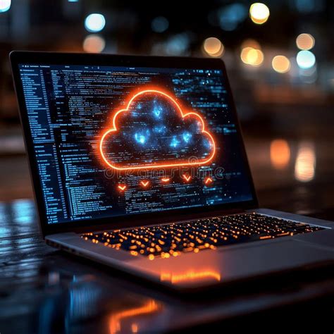 Cloud Computing And Data Transfer Technology Concept Stock Illustration Illustration Of Tech