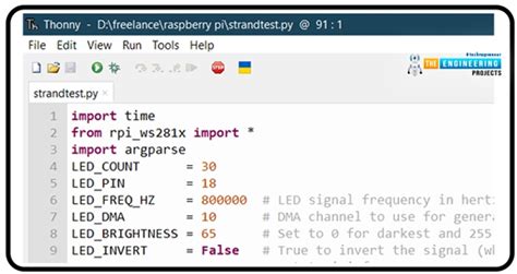 Interface A Ws2812 Rgb With Raspberry Pi 4 The Engineering Projects