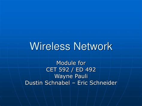 Ppt Wireless Network Powerpoint Presentation Free Download Id 209850