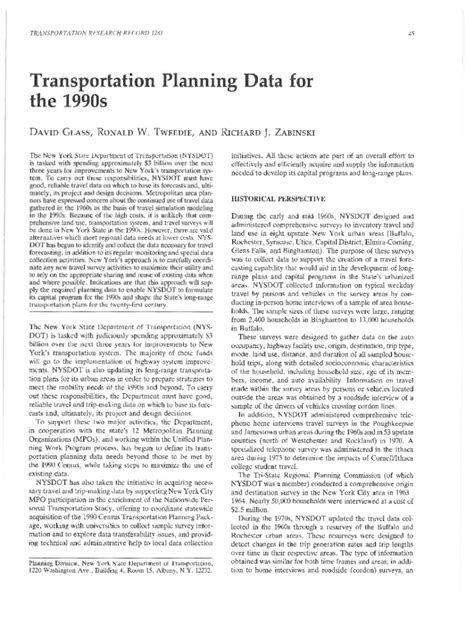 Fillable Online Onlinepubs Trb Transportation Planning Data For Fax