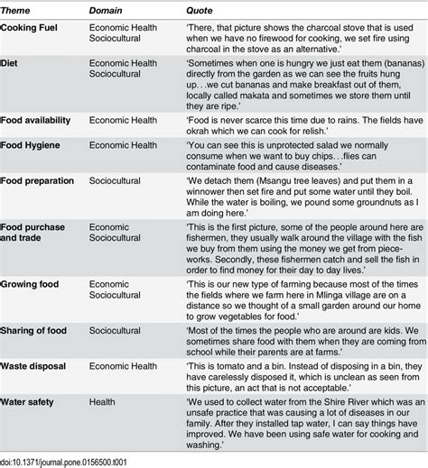 Full List Of Themes Arising From Data Analysis Themes Are Shown With