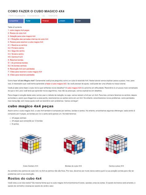 Prestar Como Resolver O Cubo Magico 4x4 Com O Método Mais Simples