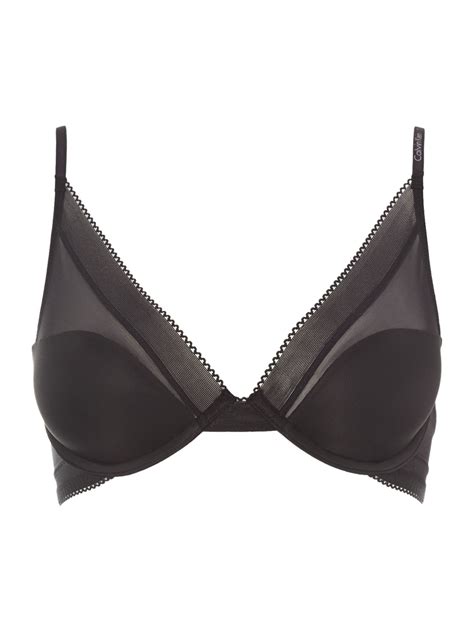 Calvin Klein Icon Provocative Plunge Bra In Black Lyst