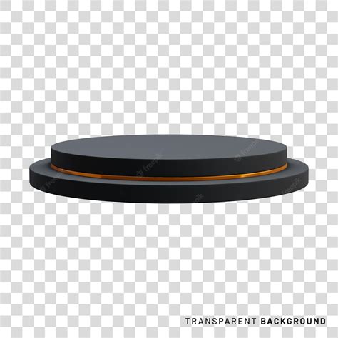 Premium Psd Black Podium 3d Rendering