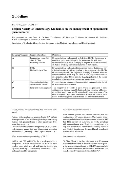 Pdf Guidelines Belgian Society Of Pneumology Guidelines On The