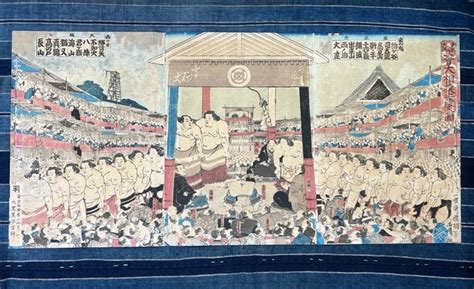Utagawa Kuniaki Japanese Woodblock Print Ukiyo E Sumo E Edo To Meiji Period £119 62 Picclick Uk