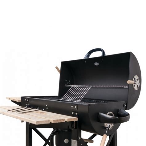 Скара на дървени въглища с дървени рафтове Etools Bg