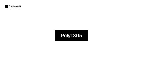 Poly1305 Cyphertalk