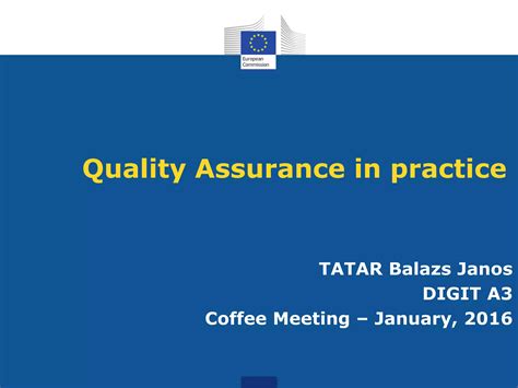 quality assurance in practice coffee meeting january digit ppt