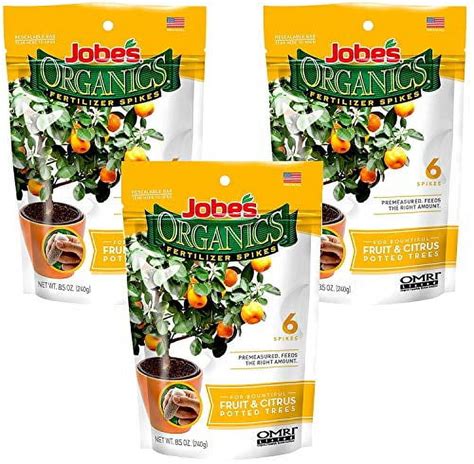 Jobes Organics Fruit And Citrus Tree Fertilizer Spikes 3 5 5 Time Release Fertilizer For All