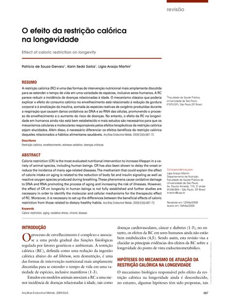 Pdf Effect Of Caloric Restriction On Longevity