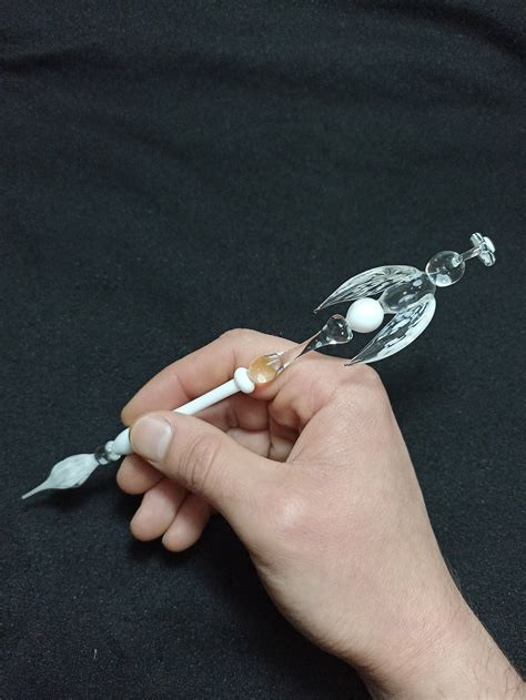 Angel Glass Dip Pen Calligraphy Pen Handmade Glass Art T Etsy