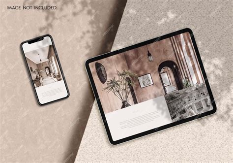 Premium Psd Ipad Iphone Mockup With Natural Sunlight
