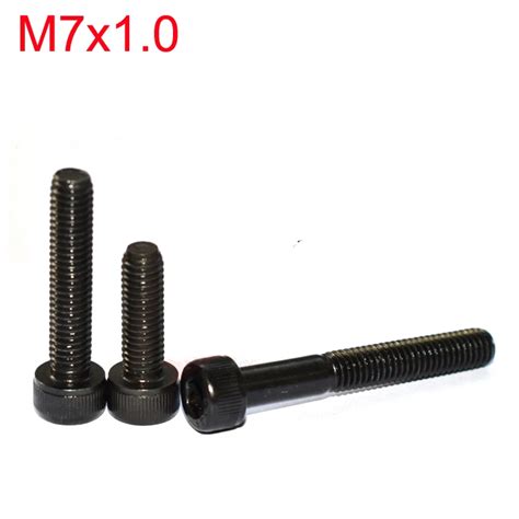 육각 소켓 캡 헤드 나사 M7 12 9g 알렌 볼트 블랙 10mm 50mm 길이 1 0mm 피치 1 개 티몬