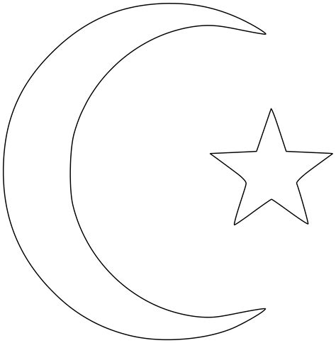 Shape Of Crescent Moon And Star Free Printable Papercraft Templates
