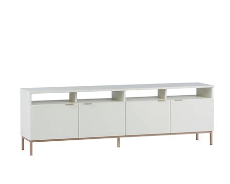 Ambrose Modular Media Console And Cabinet Elegant Oak Design With Styl