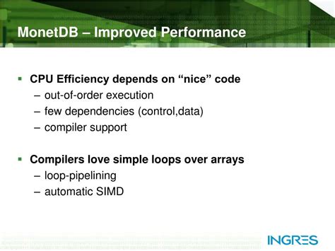 ppt ingres vectorwise powerpoint presentation free download id 2386858