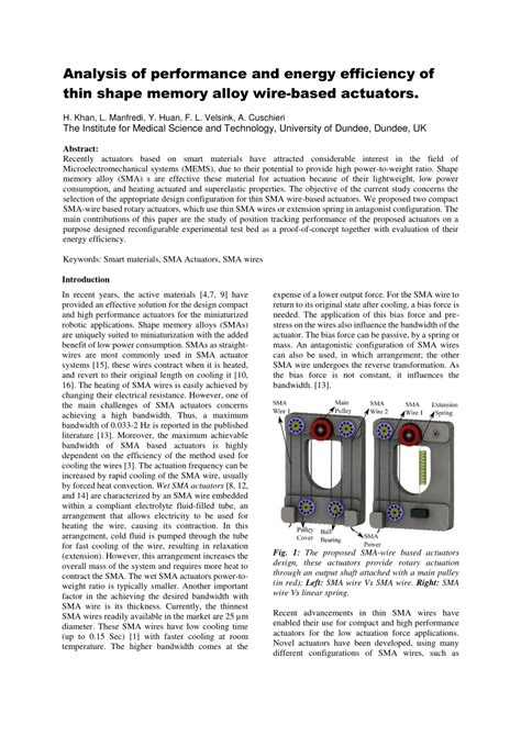 Pdf Analysis Of Performance And Energy Efficiency Of Thin Shape