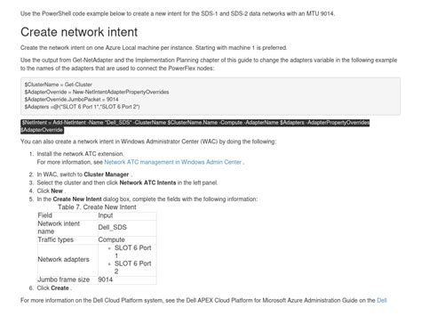 Create The Network Intent Implementation Guide Consuming Powerflex Block Storage From Dell