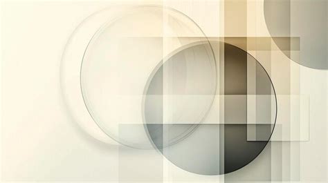 Abstract Geometric Shapes Overlapping Minimalist Design In Neutral Tones Premium Ai Generated