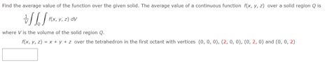 Solved Find The Average Value Of The Function Over The Given