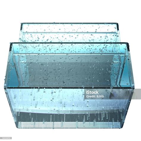 격리 된 기하학 명확한 크리스탈 상자 추상 차가운 분위기 얼음 우아하고 현대적인 3d 렌더링 디자인 재료 0명에 대한 스톡 사진