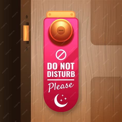 Free Vector Flat Design Do Not Disturb Label