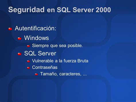 Securización Internet Information Services 60 Y Sql Server Ppt Descargar