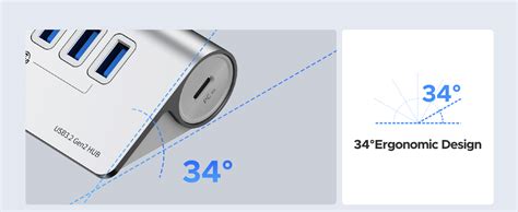 ORICO Powered USB Hub Gbps Port USB Gen Hub With USB Data Ports PD W