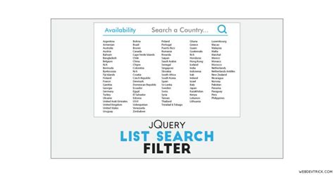Jquery Search List With Bootstrap Layout Search List Filter Program