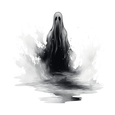 Premium Ai Image Handdrawn Horror Ghosts Vintage Elegance